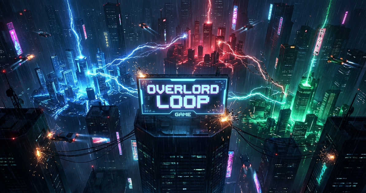 Overlord Loop — Cyberpunk Browser RTS | Command the Grid
